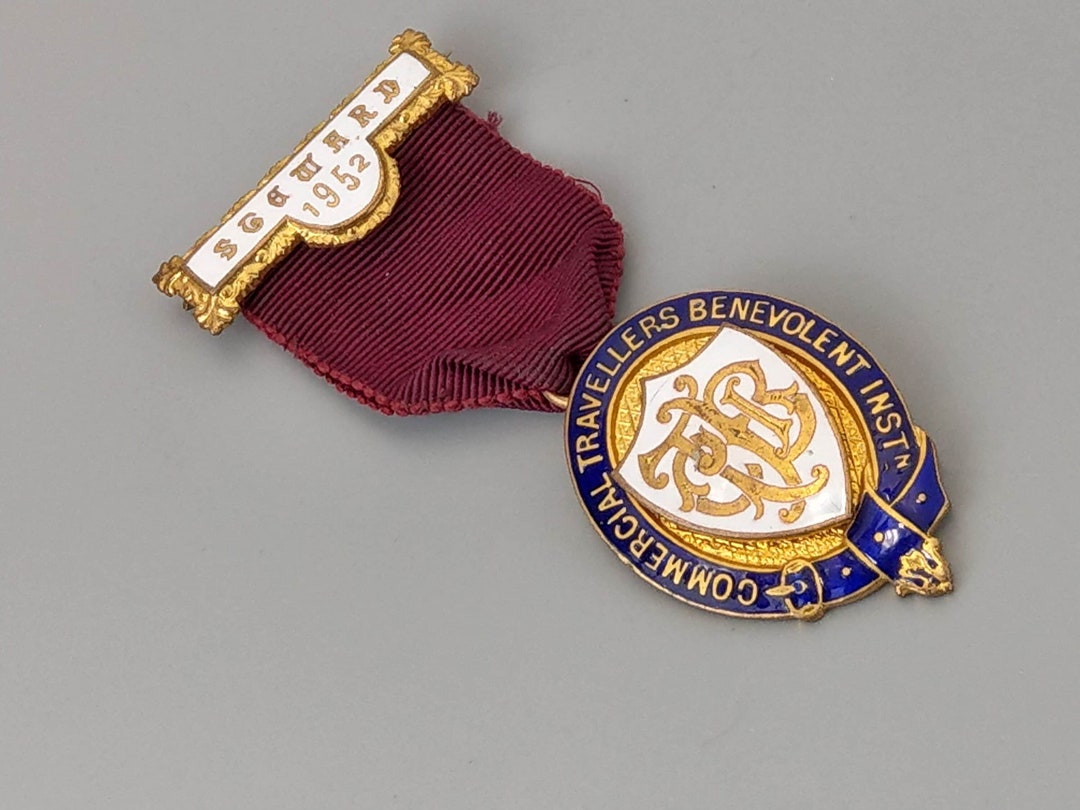 Gold Gilt Enamel Medal Steward Commercial Travellers Benevolent ...