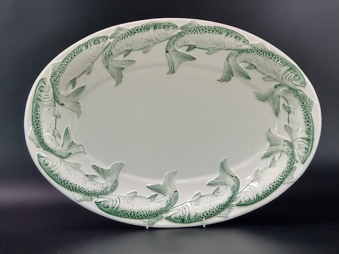 Extra Large Fish Platter With Trout by Santos Portugal - Etsy