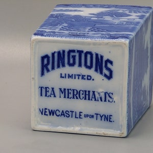 Blue Willow Porcelain Tea Caddy Ringtons - Etsy