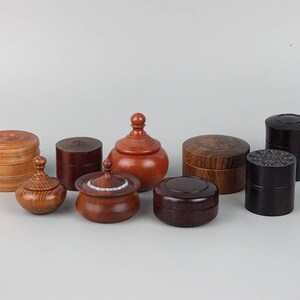 Turned Wood Box Small Decorative Box Final Lid and Sand Inlay Top - Etsy