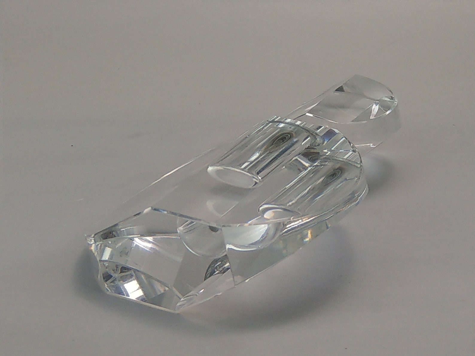 Large Clear Facet Cut Crystal Glass Perfume Bottle With Dropper Art ...