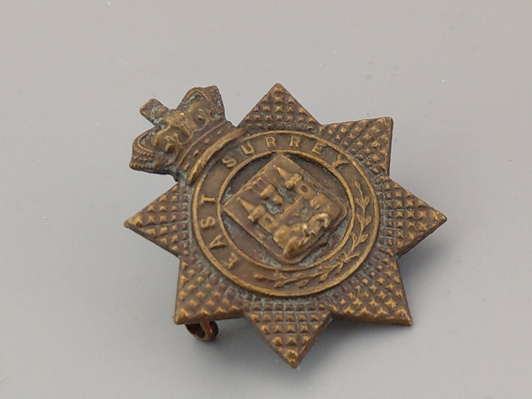 Military Cap Badge East Surrey Regiment Cap Badge 1891/1893 - Etsy UK