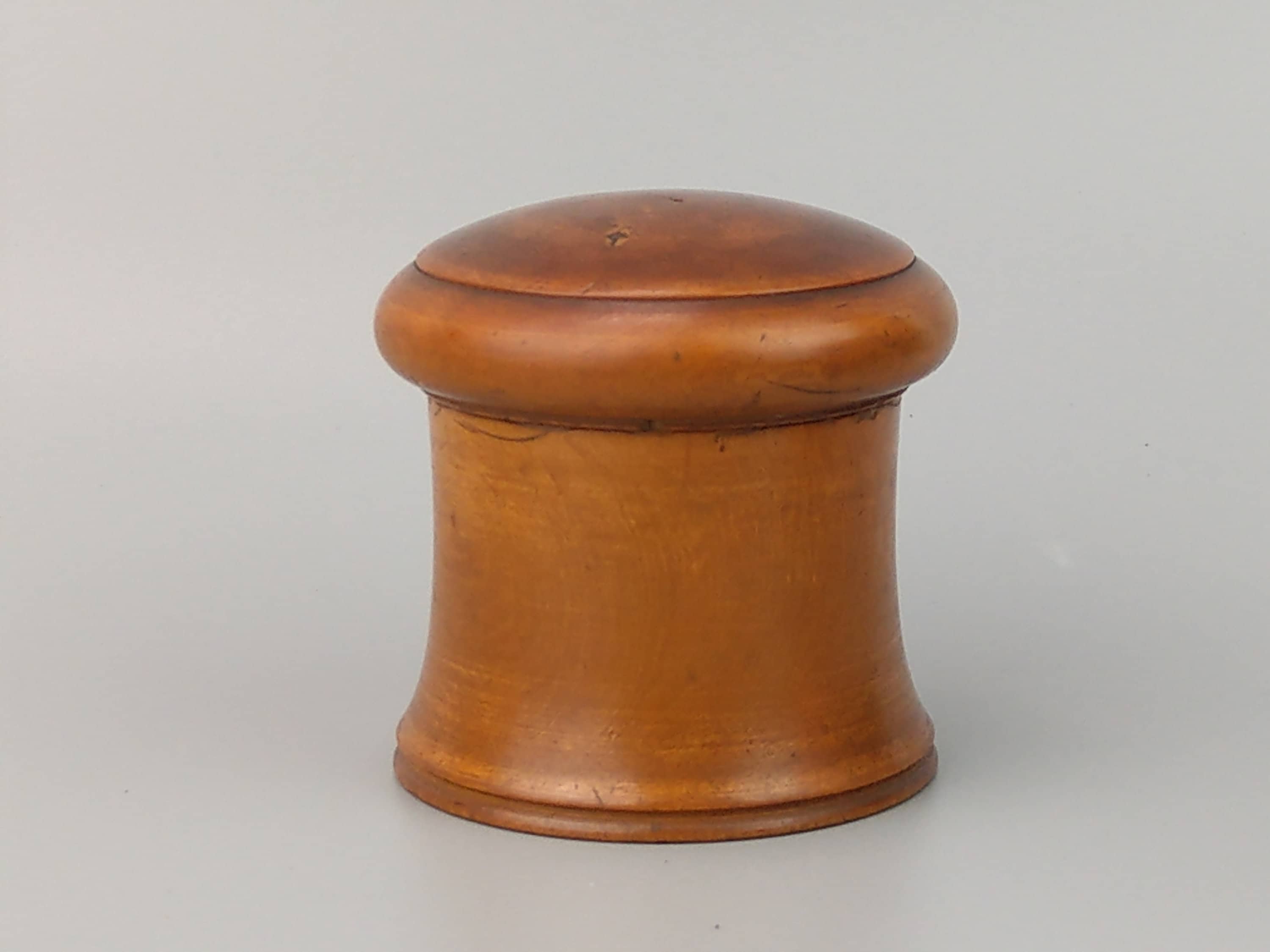 Antique Treen Turned Boxwood Powder Box With Screw Top - Etsy