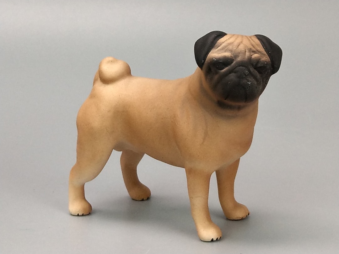 Small Vintage Pug Dog Figurine Beswick Matte - Etsy