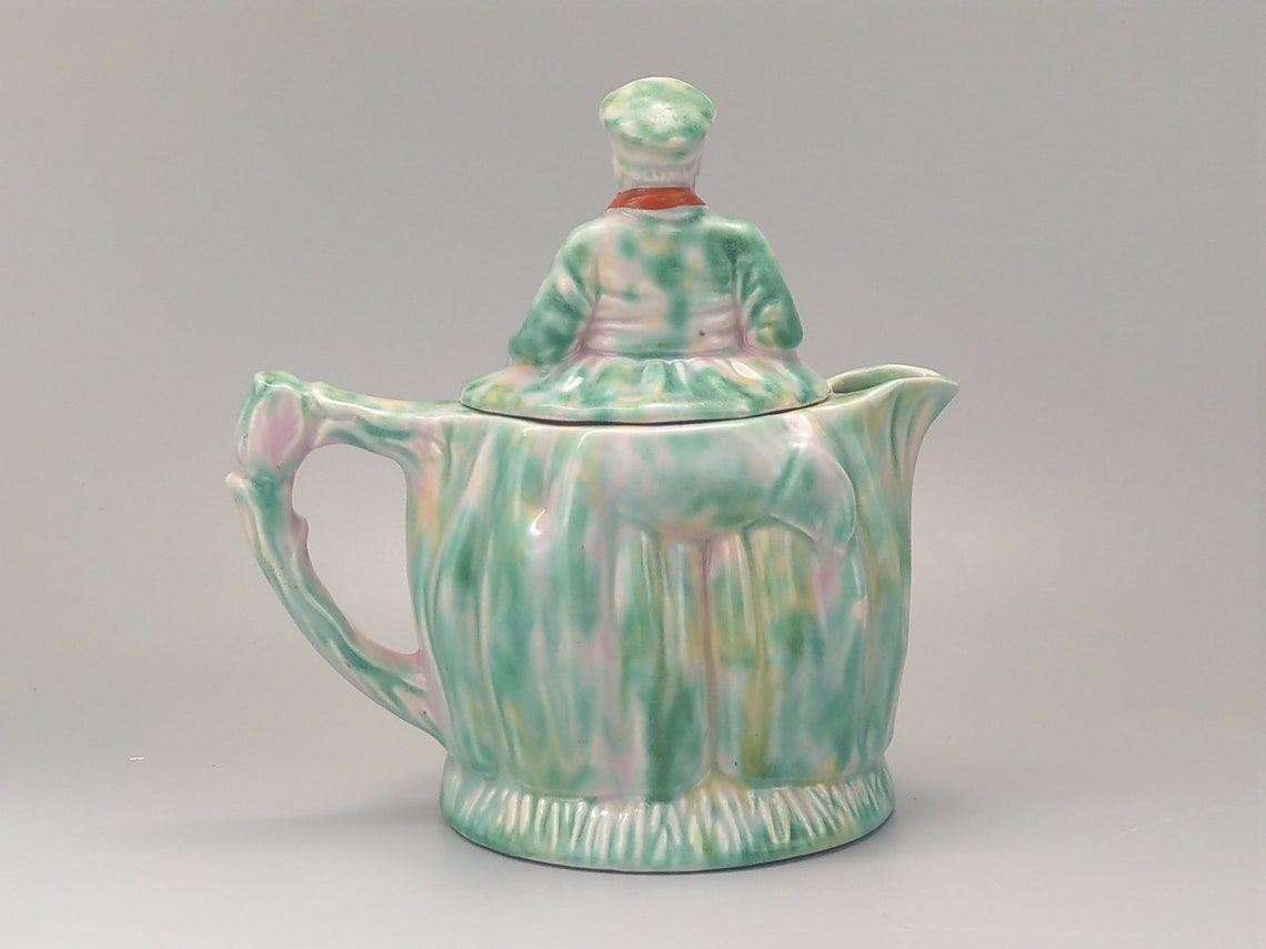 Novelty Green and Pink Mottled Teapot Dutch Boy by Arthur Wood - Etsy