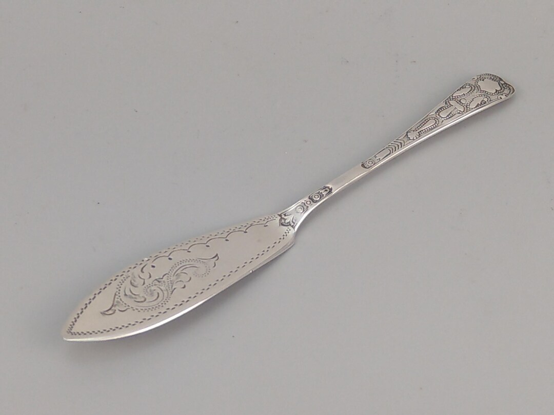 Victorian Sterling Silver Small Butter Knife Ornate Handle by James ...