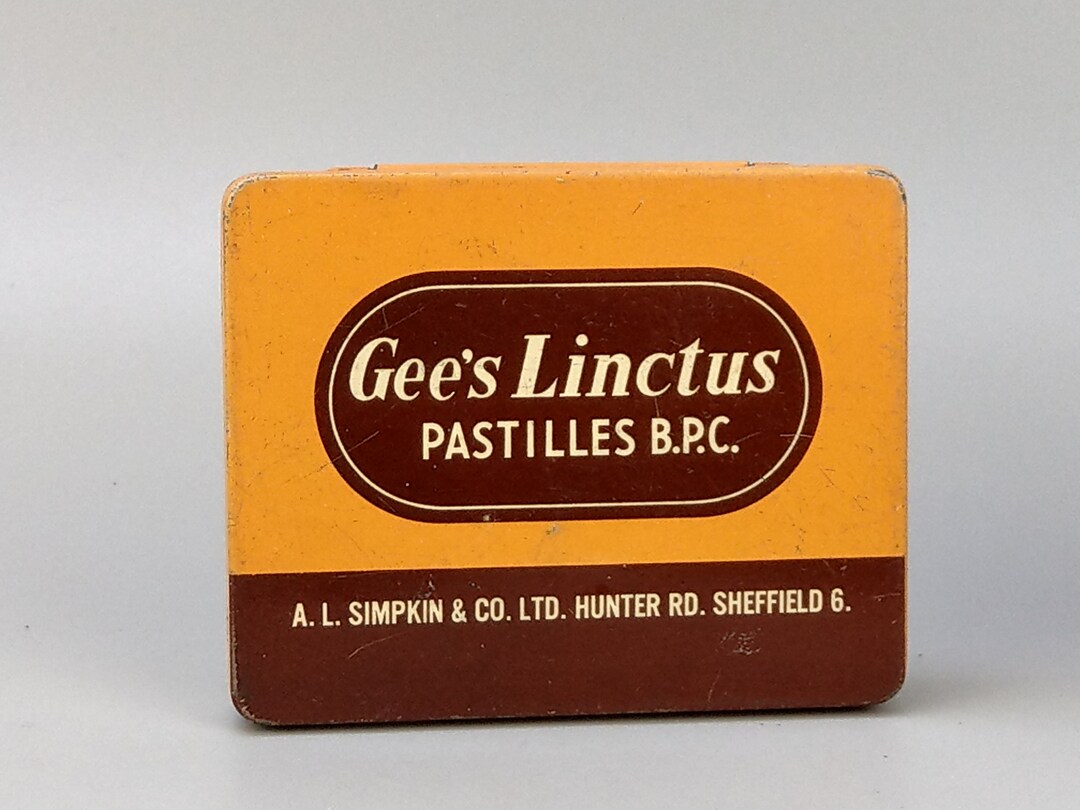 Vintage Advertising Tin Box Gee's Linctus Pastilles A.L - Etsy
