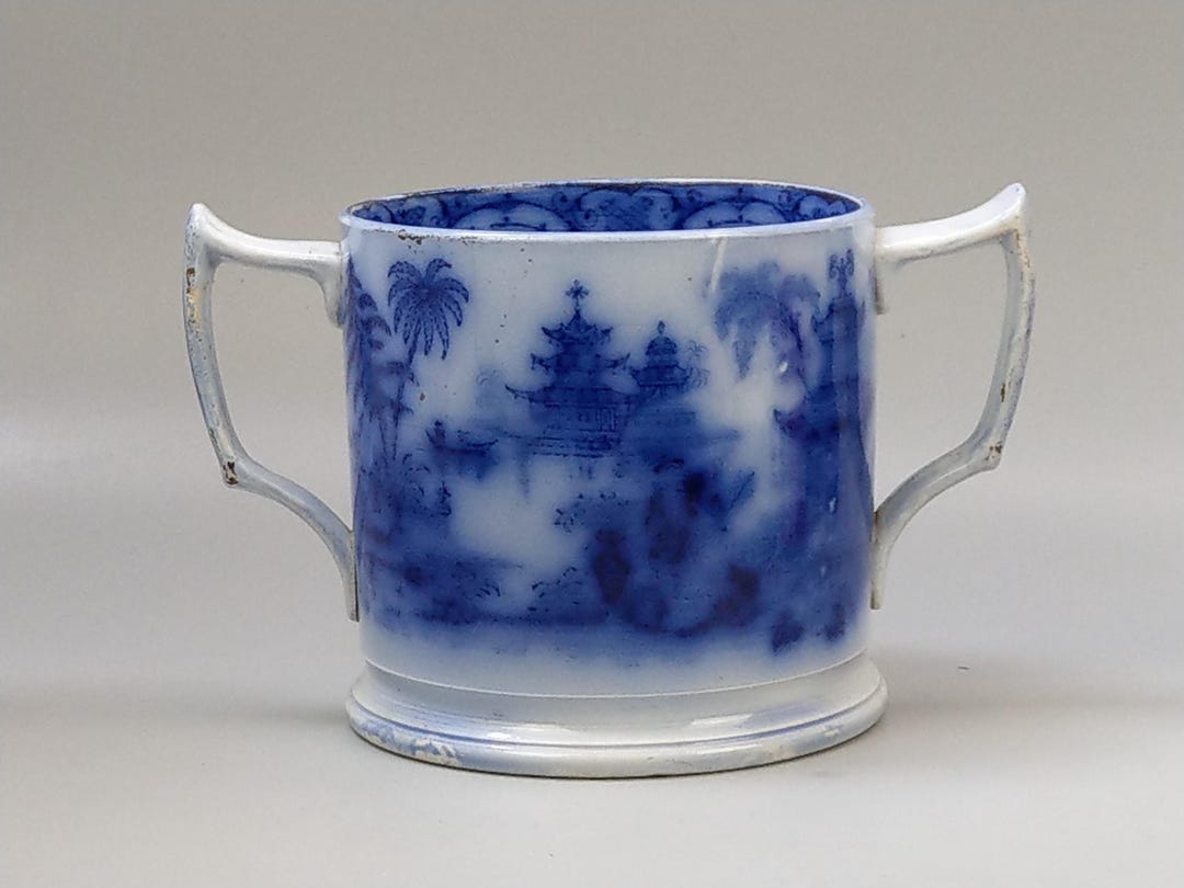 Flow Blue Transfer Large Cider Mug Cork Edge & Malkin Singa - Etsy