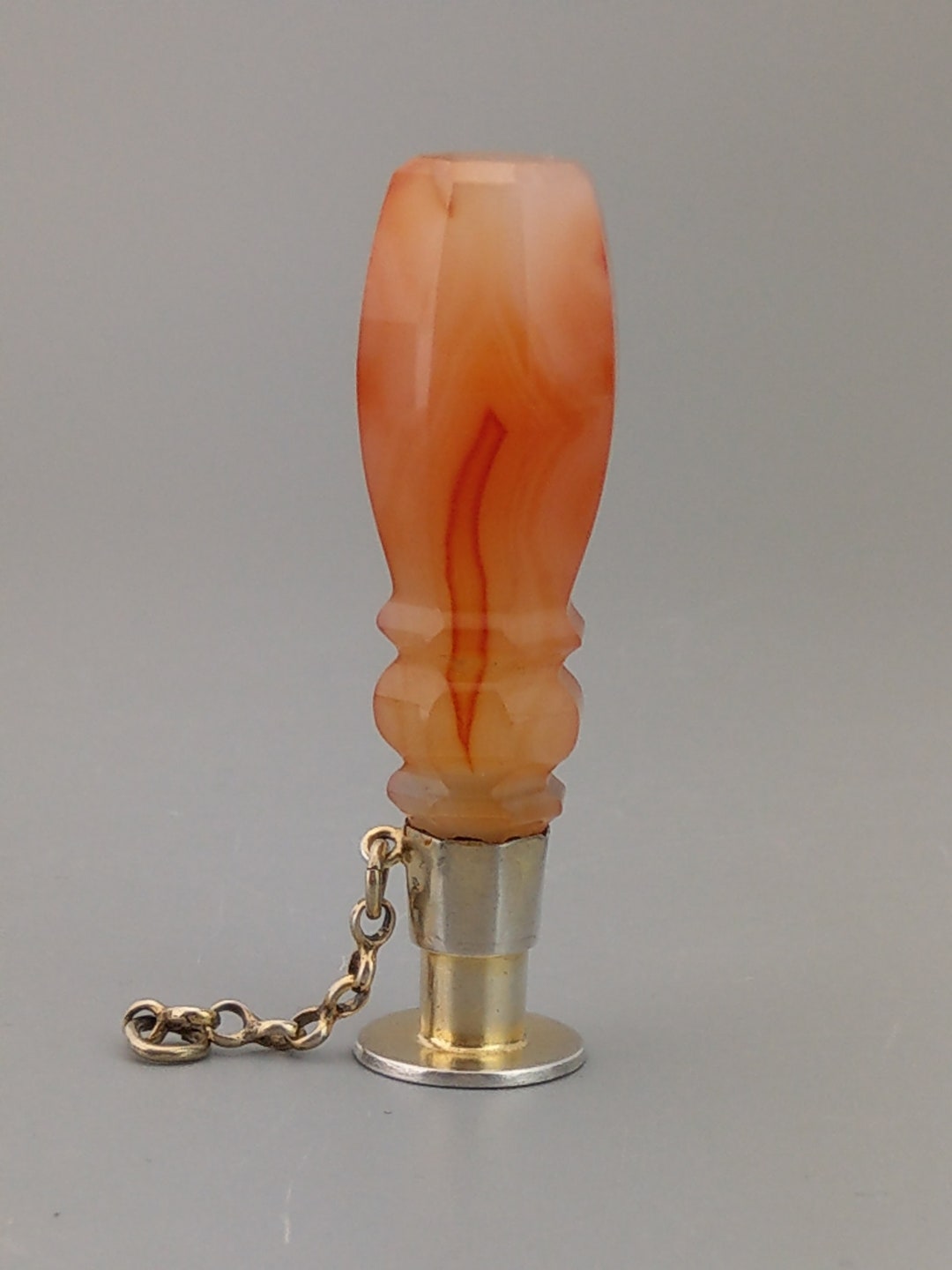 Antique Desk Seal Carved Agate Handle With Initial AD - Etsy