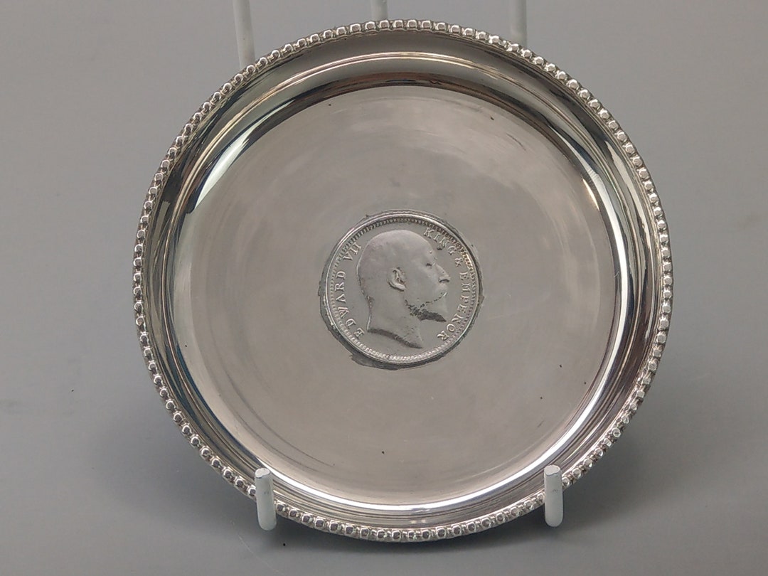 Sterling Silver Coin Dish Indian 1 Rupee 1907 - Etsy