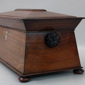 Victorian Wood Tea Caddy Chest With Handles and Mixing Bowl - Etsy