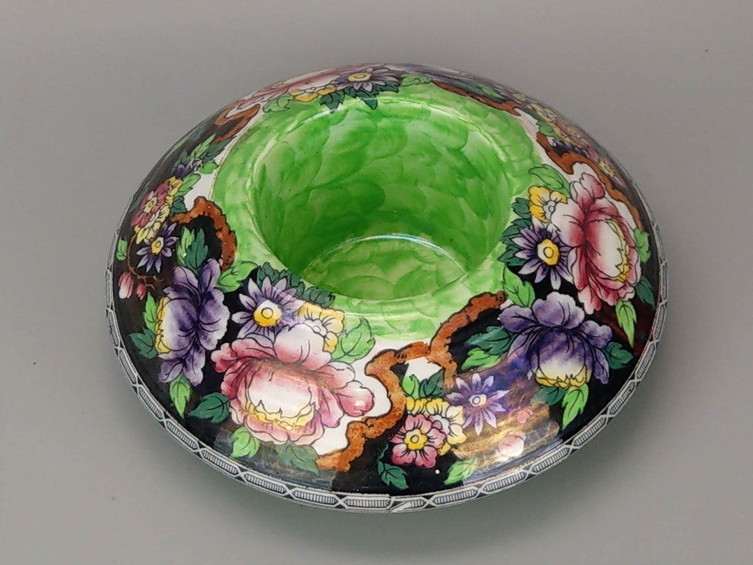 Floral Maling Lusterware Rose Bowl Vase - Etsy