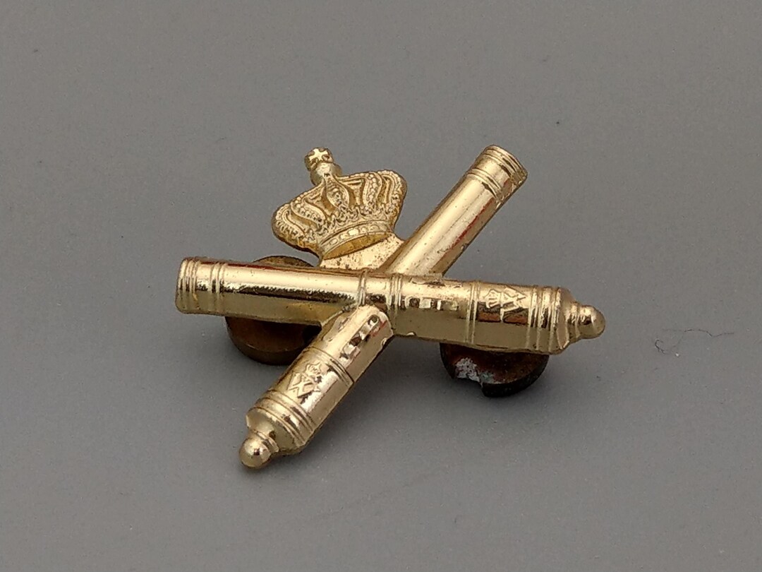 Crossed Cannons With Crown Netherlands Field Artillery Rank - Etsy