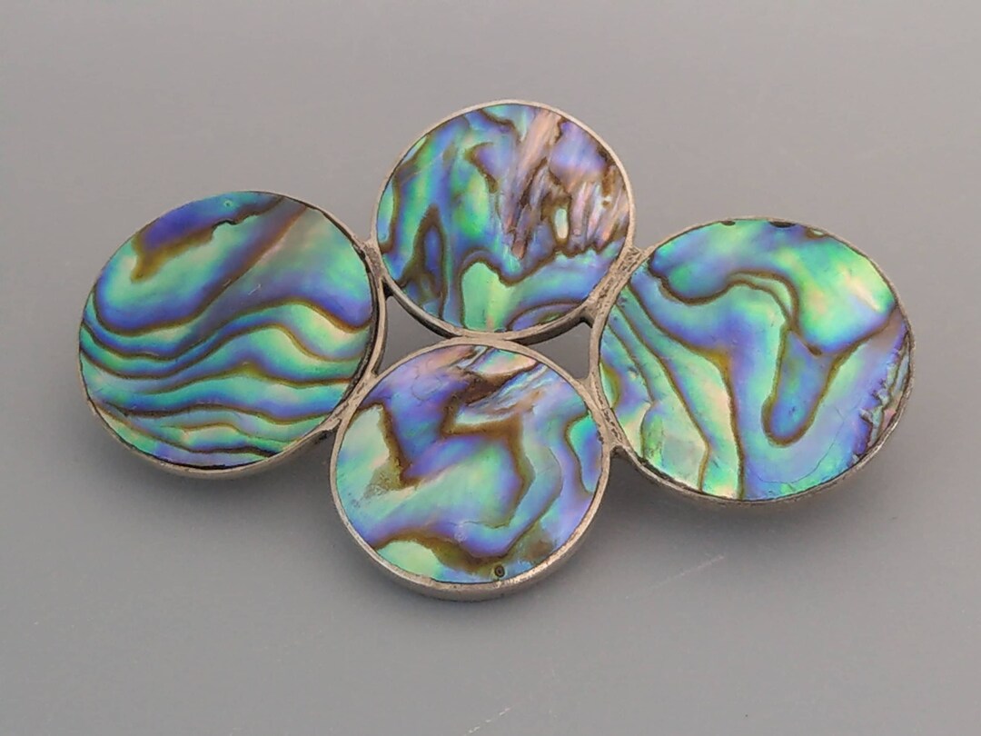 Bubble Brooch Abalone Shell Set in Sterling Silver - Etsy