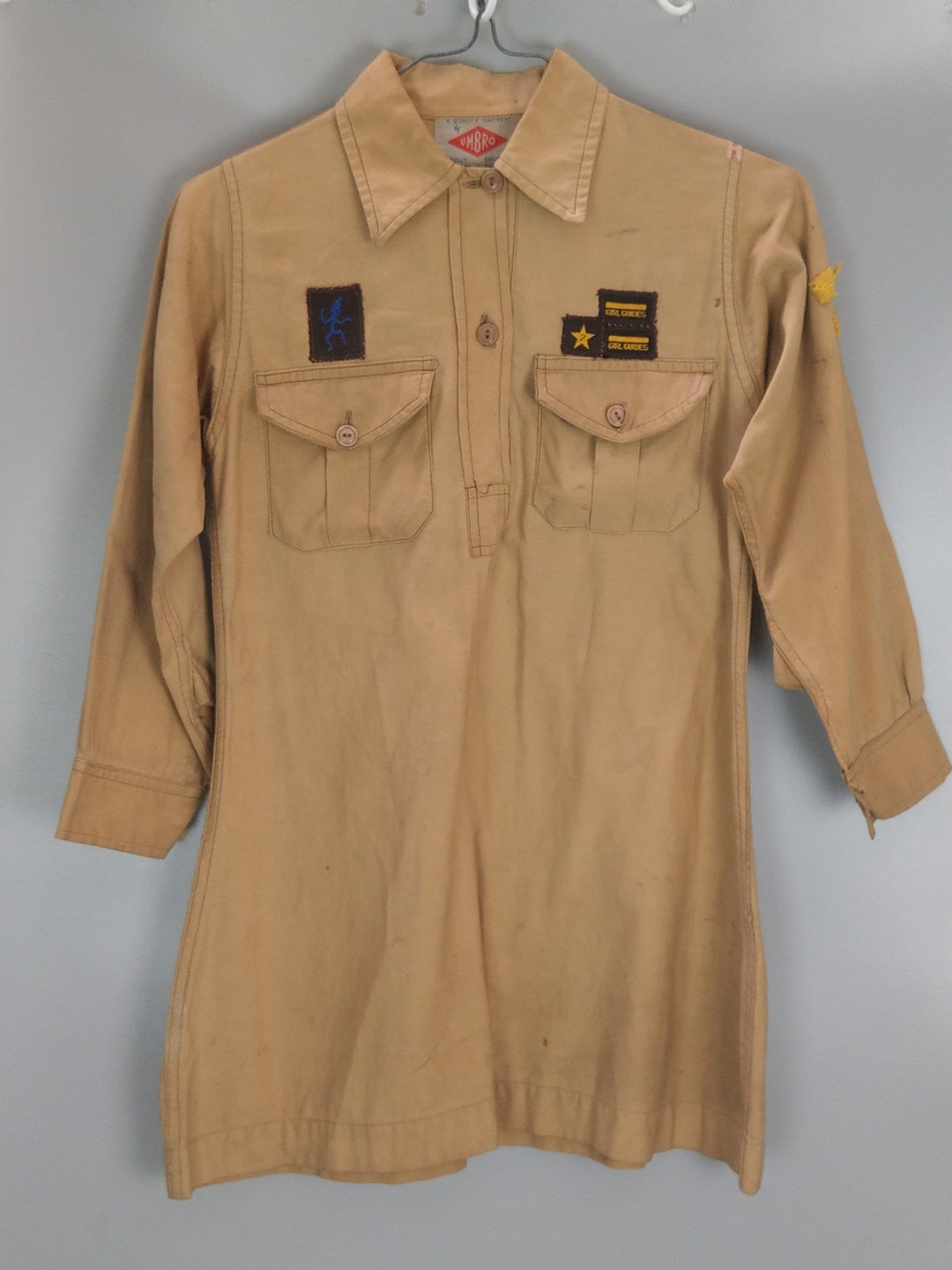 Vintage Girl Guides Dress by Umbro C1960 Size 27 With Brownie Test Card ...