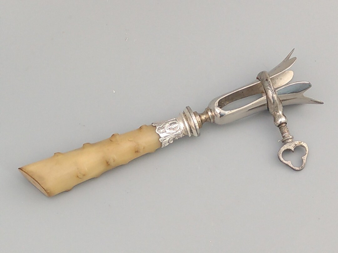 Antique Ham Bone Holder With Knopped Antler Horn Handle - Etsy