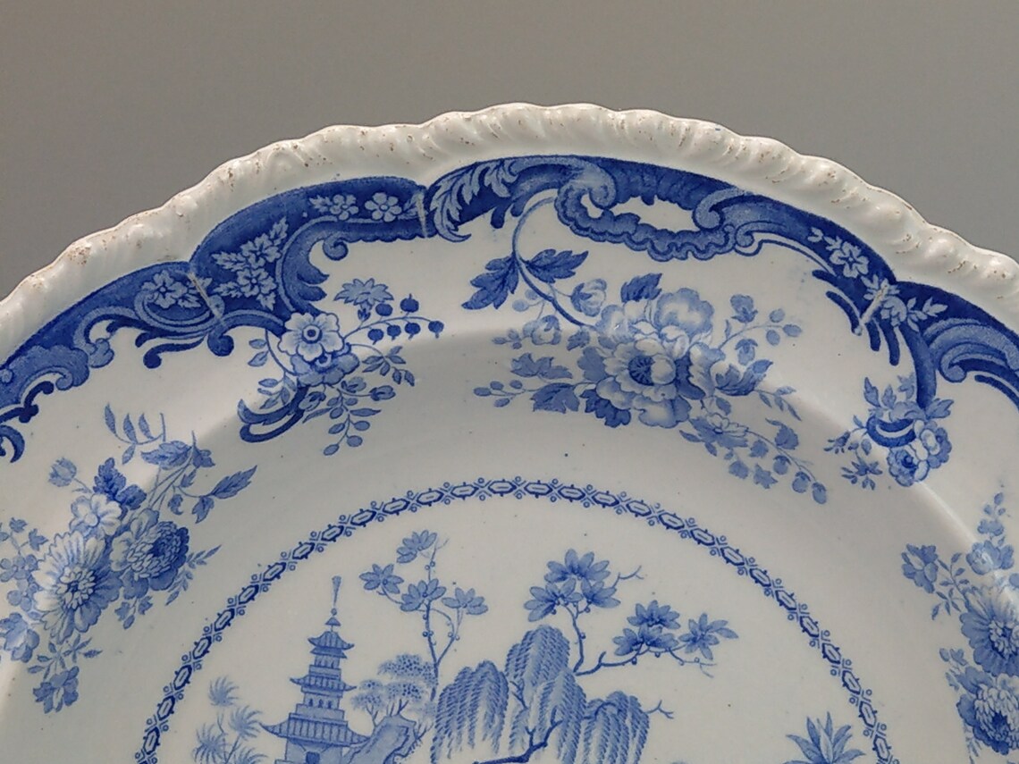 Blue and White Soup Plate Minton Chinese Marine Opaque China C1830 - Etsy