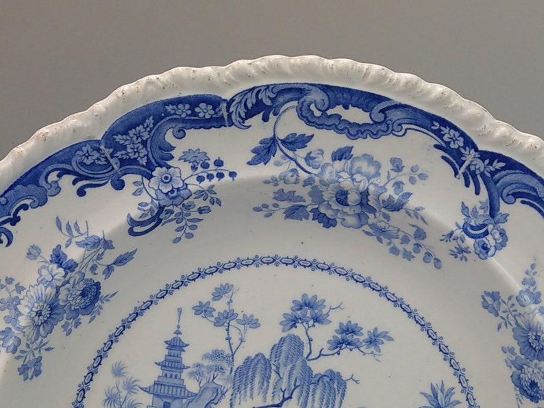 Blue and White Soup Plate Minton Chinese Marine Opaque China C1830 - Etsy