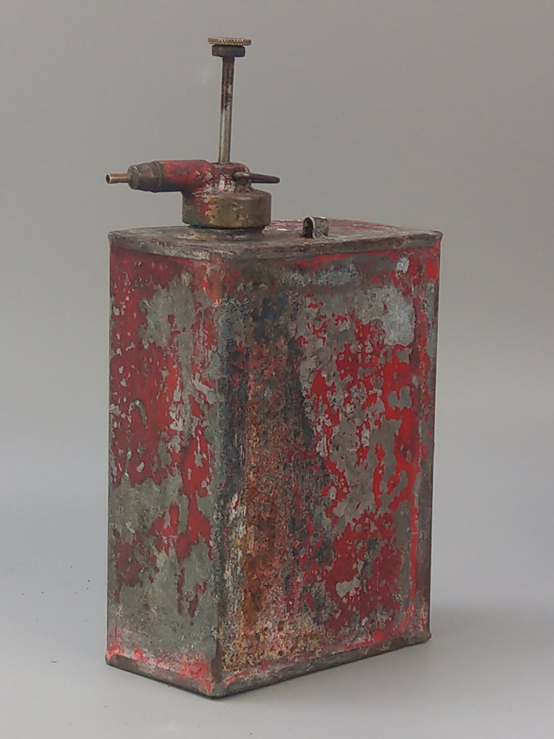 Vintage Oil Tank With Pomp, Small Red Oil Lubester Tank With Pomp - Etsy