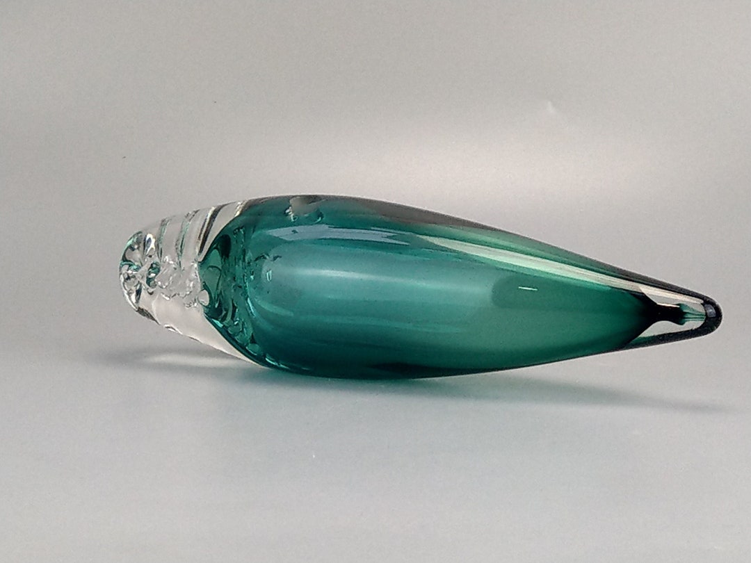 Scandinavian Green Torpedo Art Glass Signature S.W Sidse Werner? - Etsy
