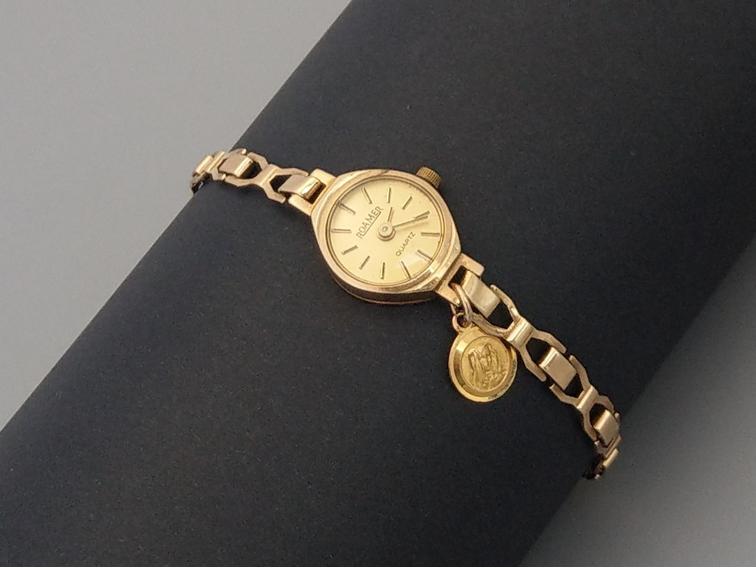 Vintage Ladies 9ct Gold Roamer Watch With Gold Bracelet and - Etsy