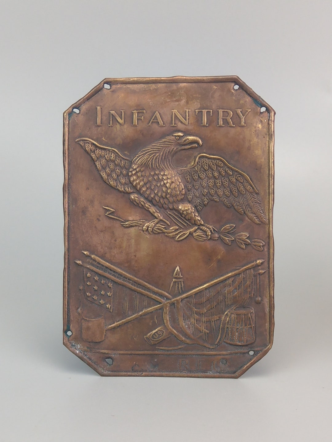 US Infantry Brass Shako Plate American War of 1812 - Etsy