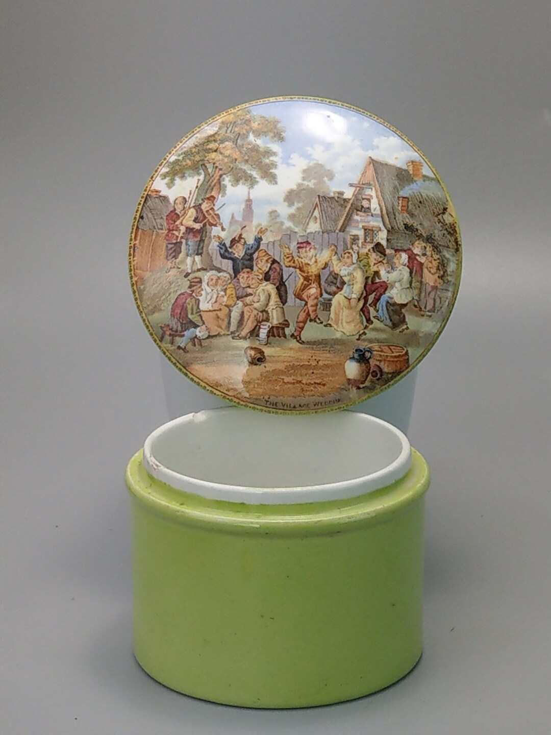 Pratt Ware Green Pot With Lid the Village Wedding - Etsy