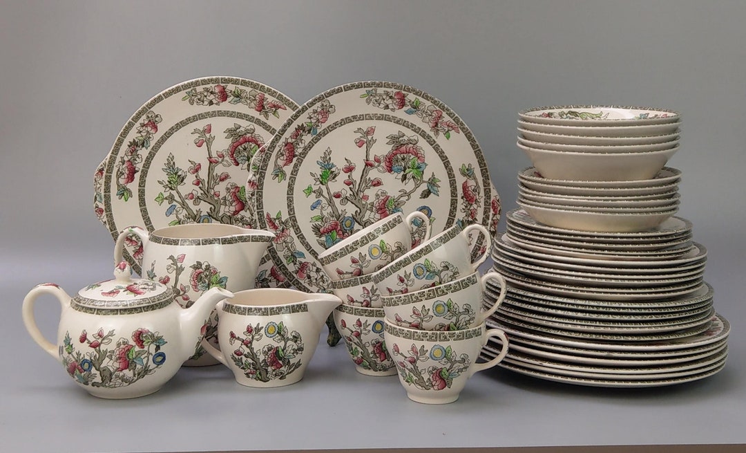 45pcs Dinnerware Set by Johnson Brothers Indian Tree Dinnerware Set for ...