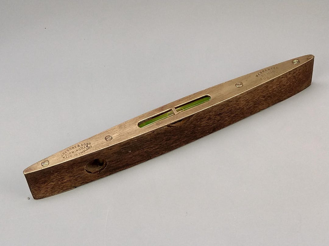 Antique Spirit Level Boat Shaped Double Vial John Rabone & Sons ...