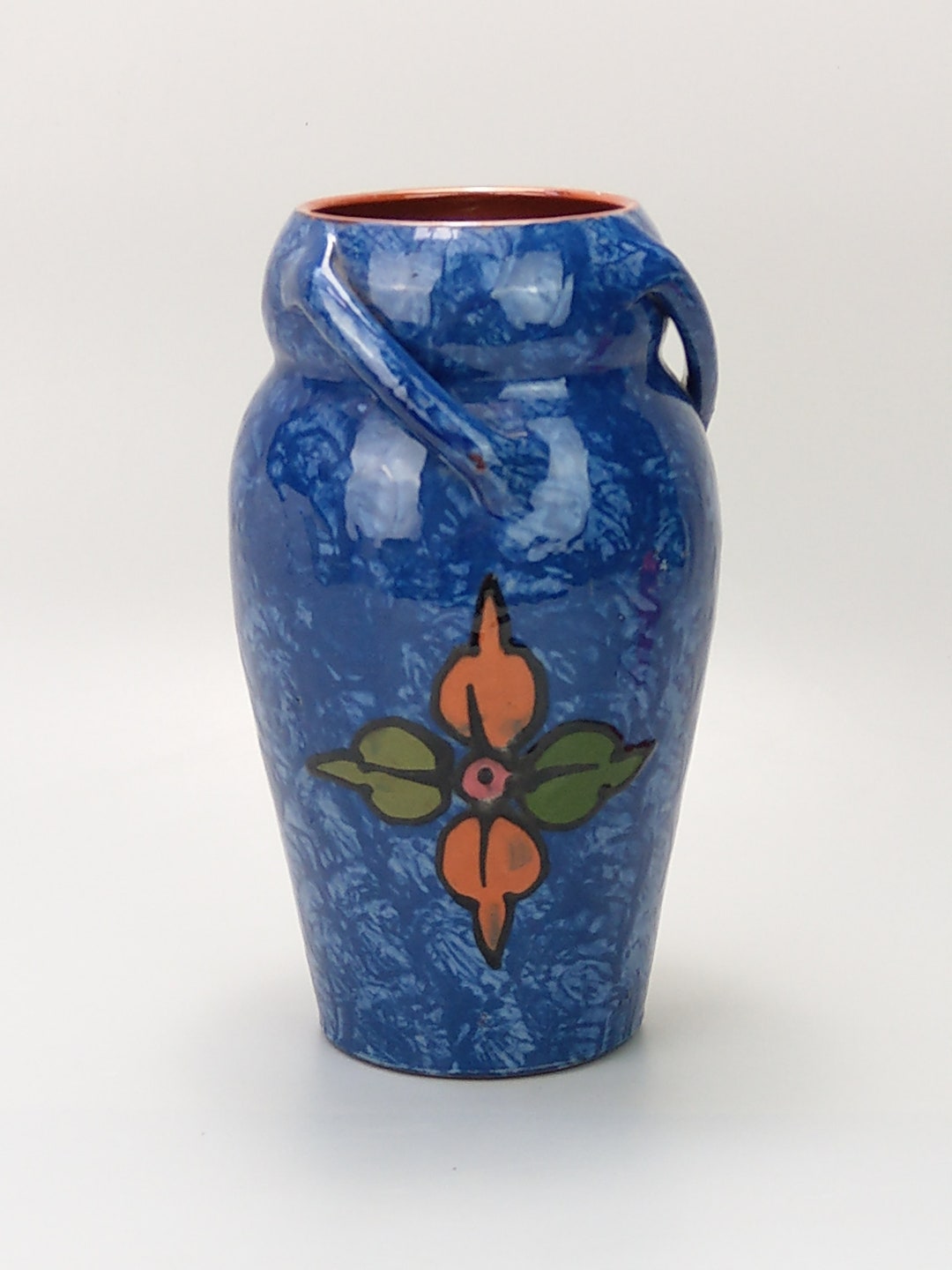 Medium Blue Marble Vase by Royal Torquay Pottery - Etsy