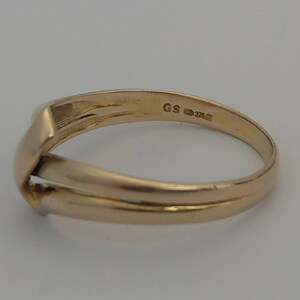 Vintage 9ct Gold Ring Knot Over Loop by George Stockwell - Etsy