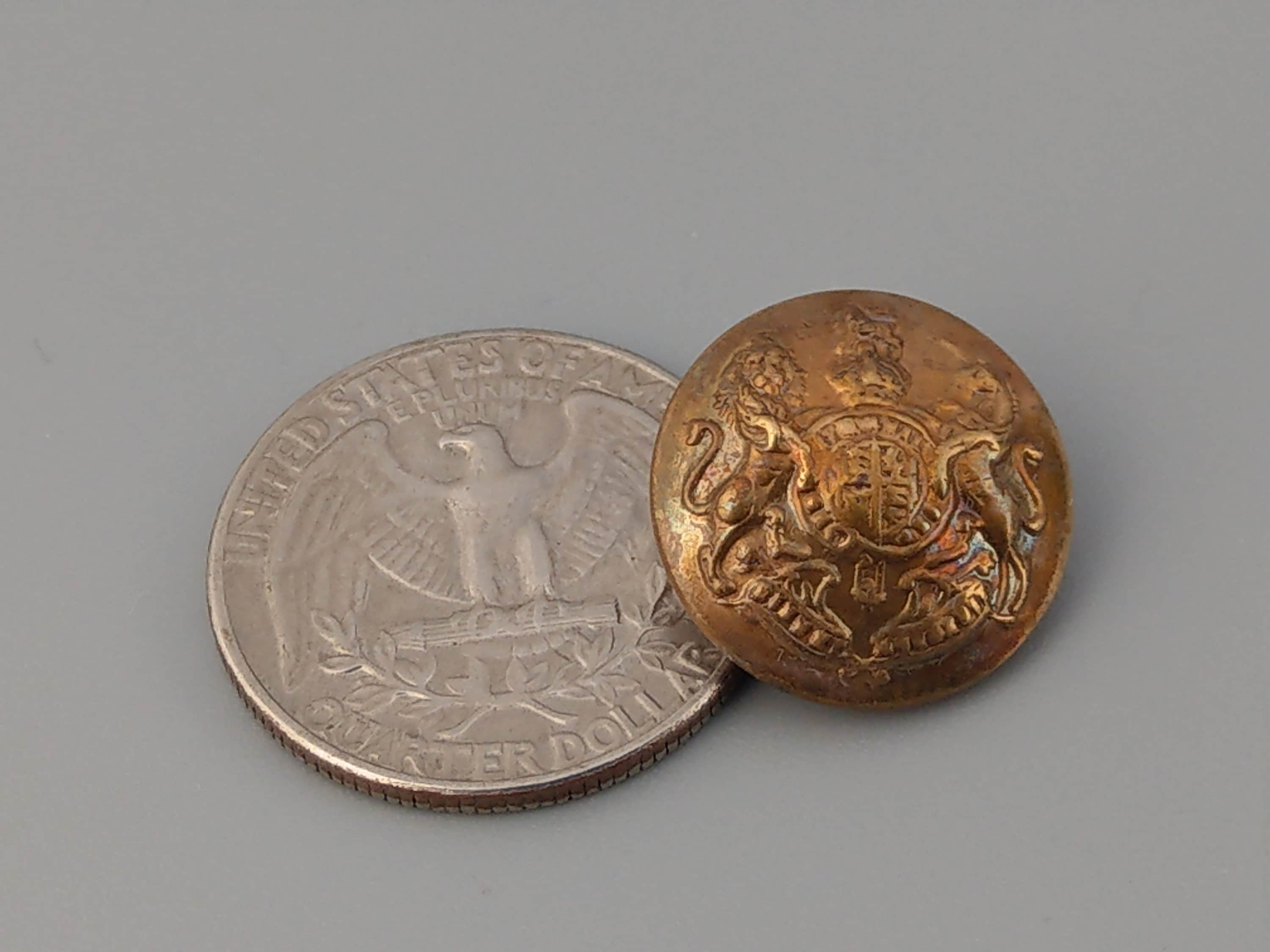 WW1 British General Service Uniform Brass Button 17mm - Etsy