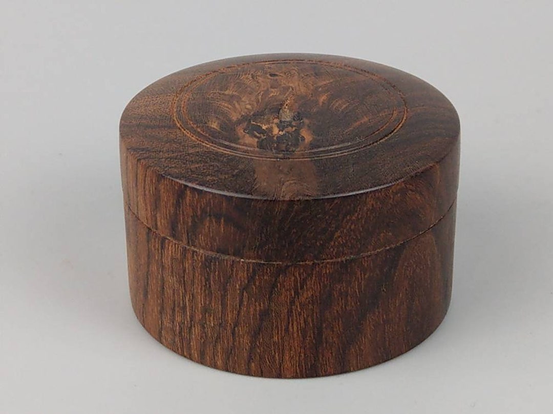 Decorative Small Turned Wood Box With Grain Exposed - Etsy