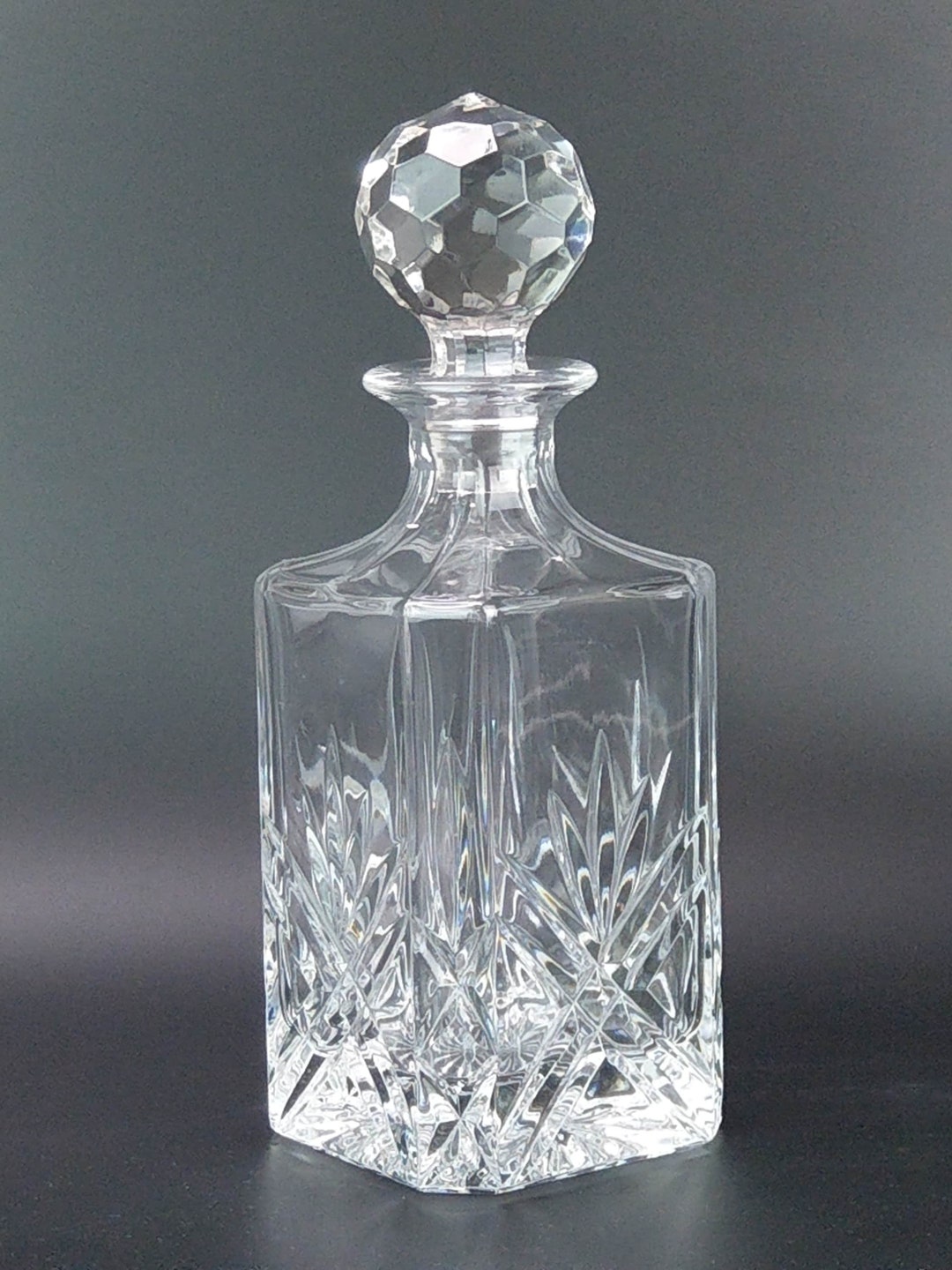 Vintage Cut Crystal Whisky Decanter With Prism Cut Stopper - Etsy