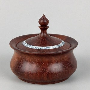 Turned Wood Box Small Decorative Box Final Lid and Sand Inlay Top - Etsy