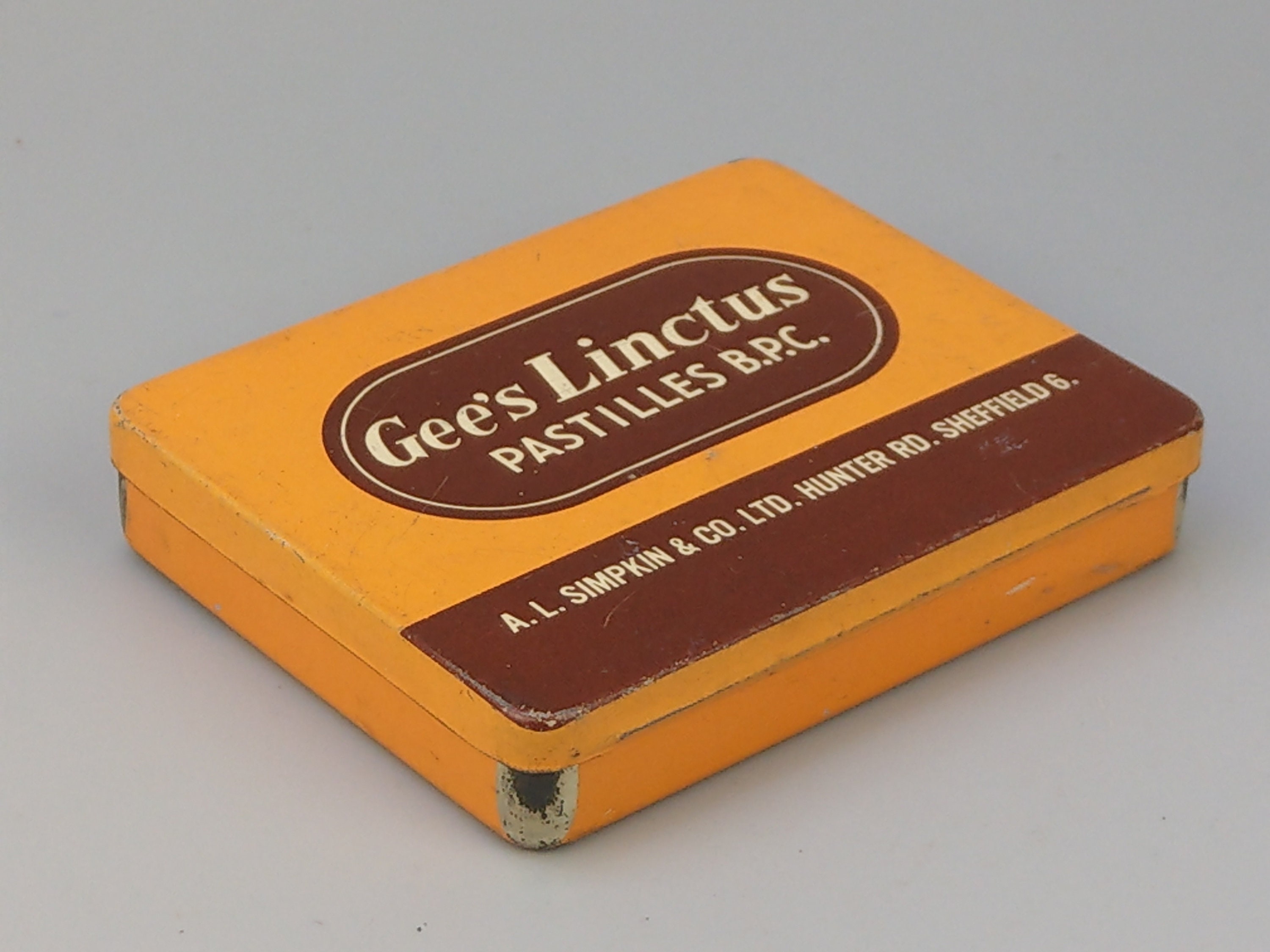 Vintage Advertising Tin Box Gee's Linctus Pastilles A.L - Etsy