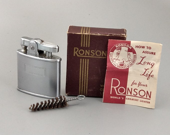 Vintage Petrol Lighter Ronson Chromium Butler S21 in Original Box - Etsy