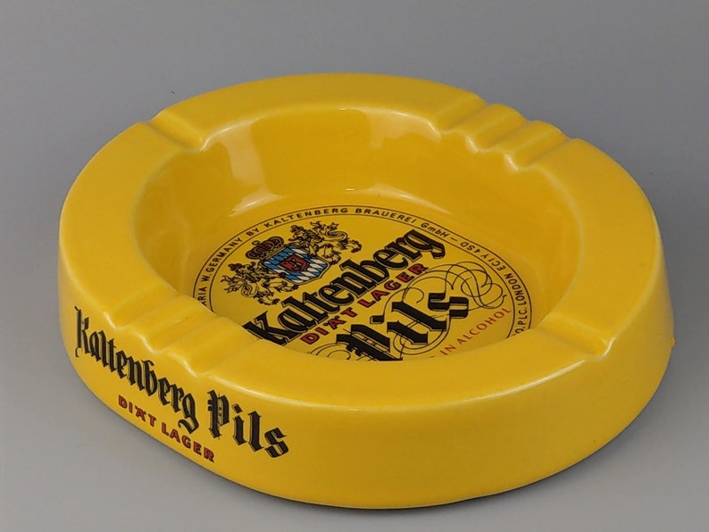 Large Yellow Ashtray Beer Advertising Kaltenberg - Etsy