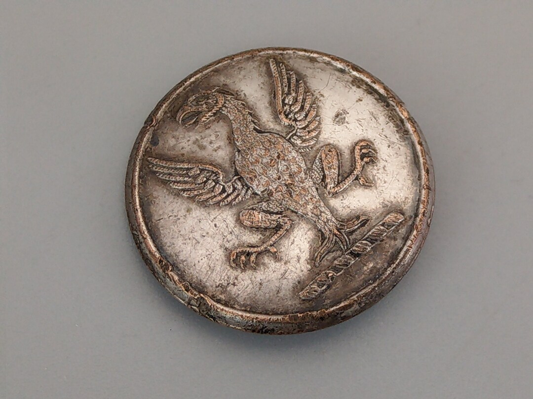 Irish Heraldry Eagle Livery Button by J.croker Dame Street Dublin - Etsy