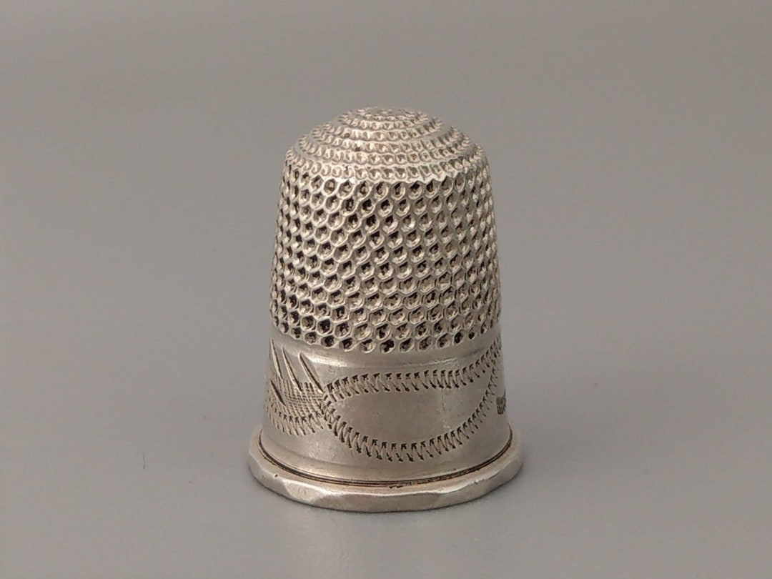 Victorian Small Etched Sterling Silver Thimble - Etsy