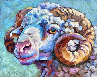 Ram Painting | Etsy