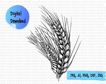 Wheat Dxf - Etsy
