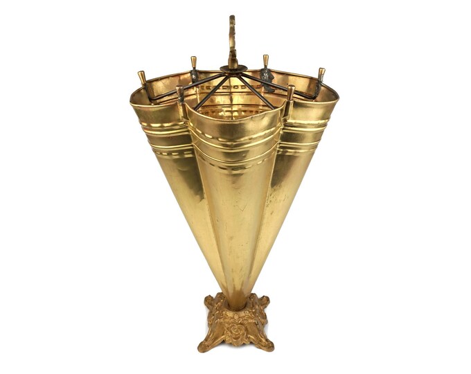 Antique Umbrella Stand, Brass Umbrella Holder, Vintage Umbrella Holder ...