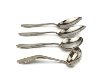 Vintage Set of 6 Silver Plated Spoons Berndorf Wellner Alpacca European ...