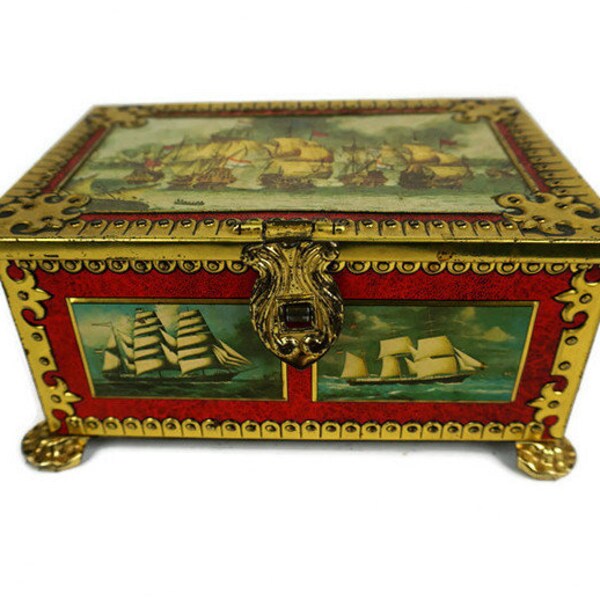 Painted Metal Box - Etsy