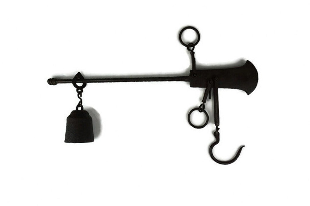 Hanging Balance Scale, Antique French Balance Scale, Iron Balance Scale ...
