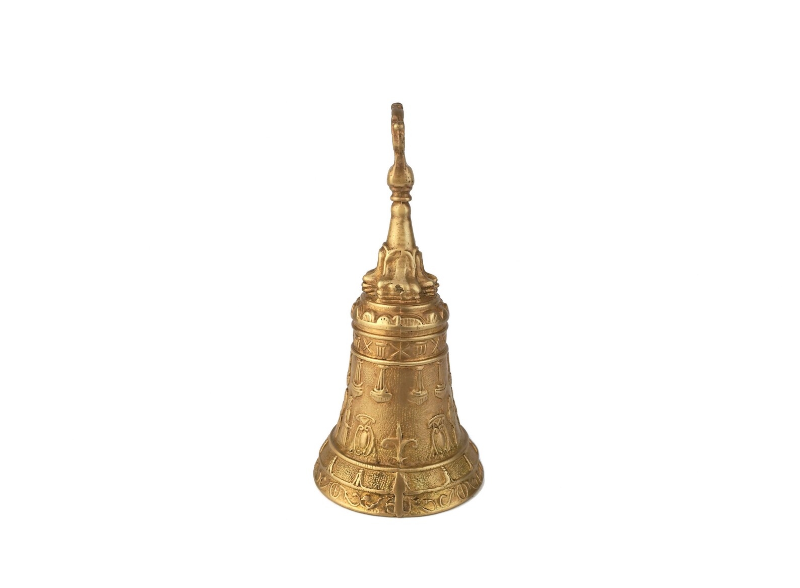 Antique Brass Bell, Engraved Brass Bell, Table Bell - Etsy