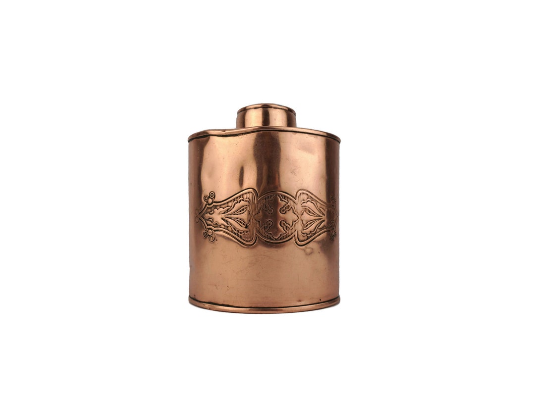 19th Century Copper Tea Caddy, Antique Tea Container, Joseph Sankey and ...