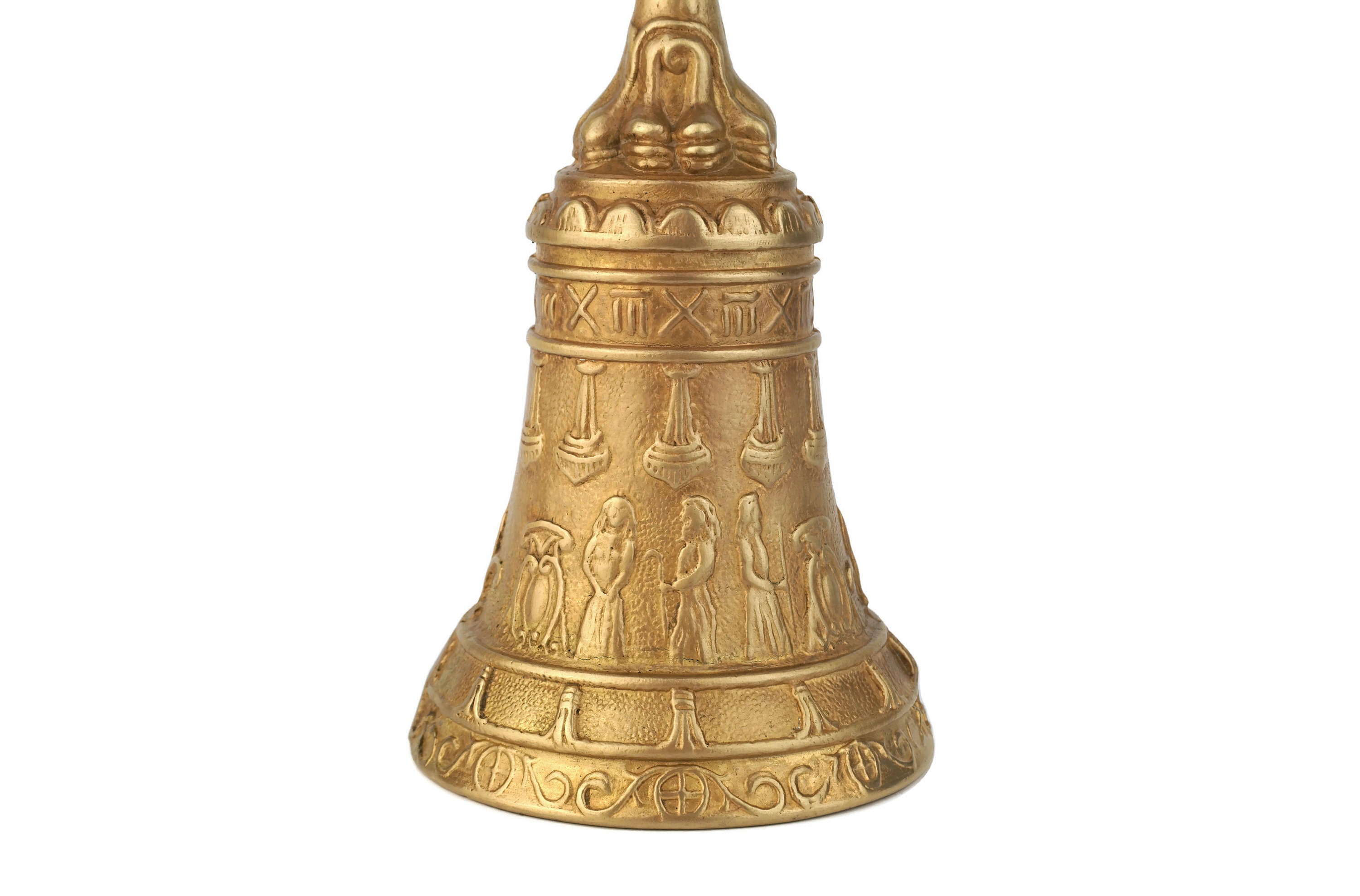 Antique Brass Bell, Engraved Brass Bell, Table Bell - Etsy