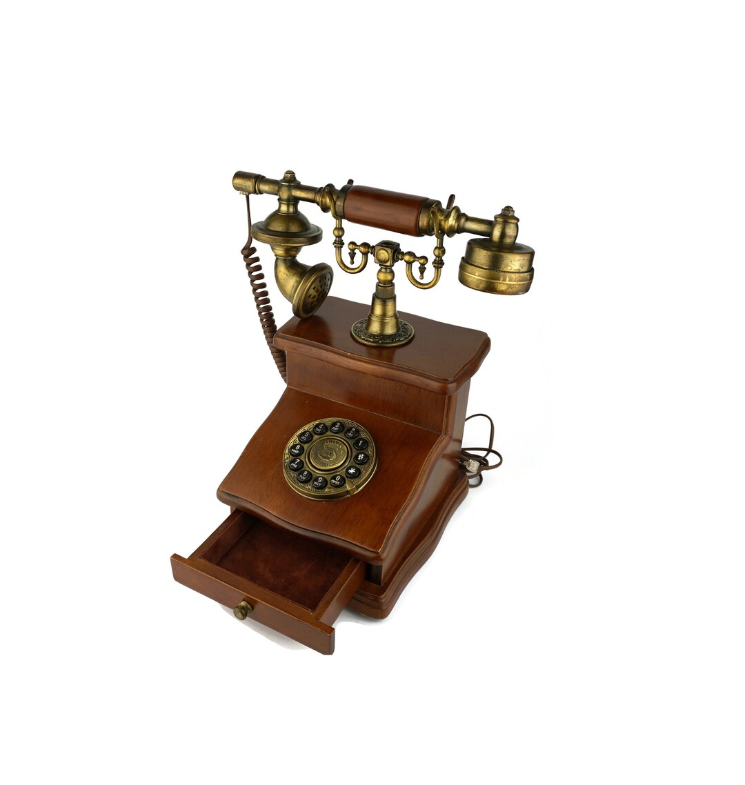 Vintage Rotary Style Telephone, Retro Dial Phone, Rotary Phone Zhiyin ...